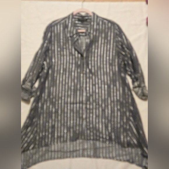 zac and rachel | Tops | Zac Rachel Woman Plus Size 2x Blue With Sliver ...
